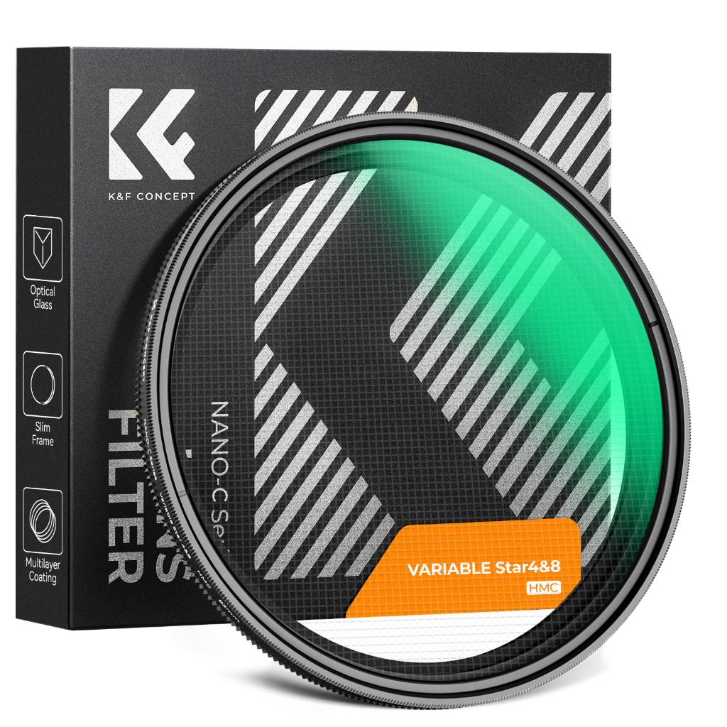 K&F Concept Nano-C Series Variable Star Filter Cross Screen Starburst 4 ...