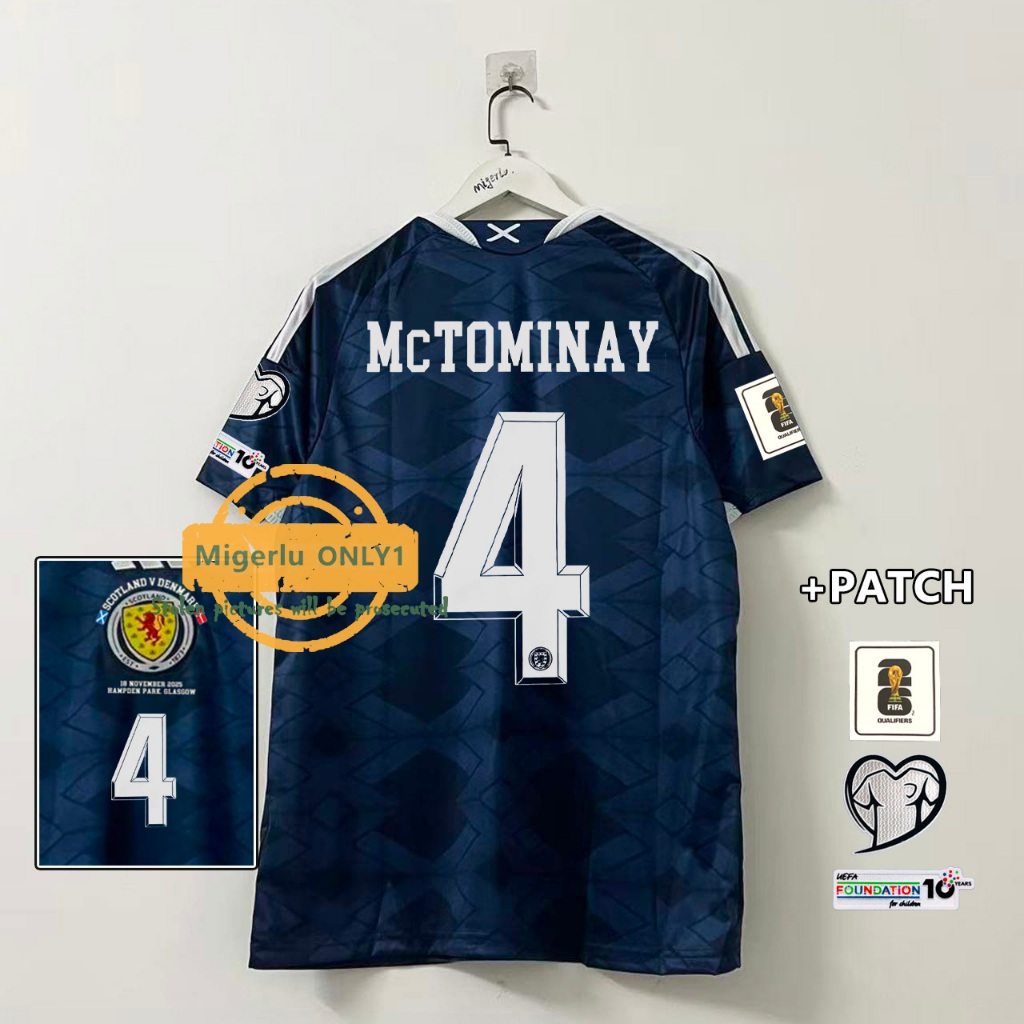 25/26 Scotland home fans edition World Cup qualifiers football jersey S ...