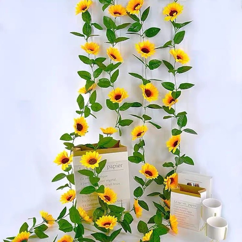 Dualswish Artificial Sunflower 26 Heads 2.5m Long Party Decoration ...