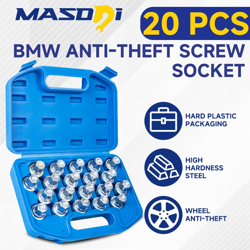 Masdsi Wheel Lock Lugnut Anti-theft Screw Sleeve Lug Nut Removal Key ...