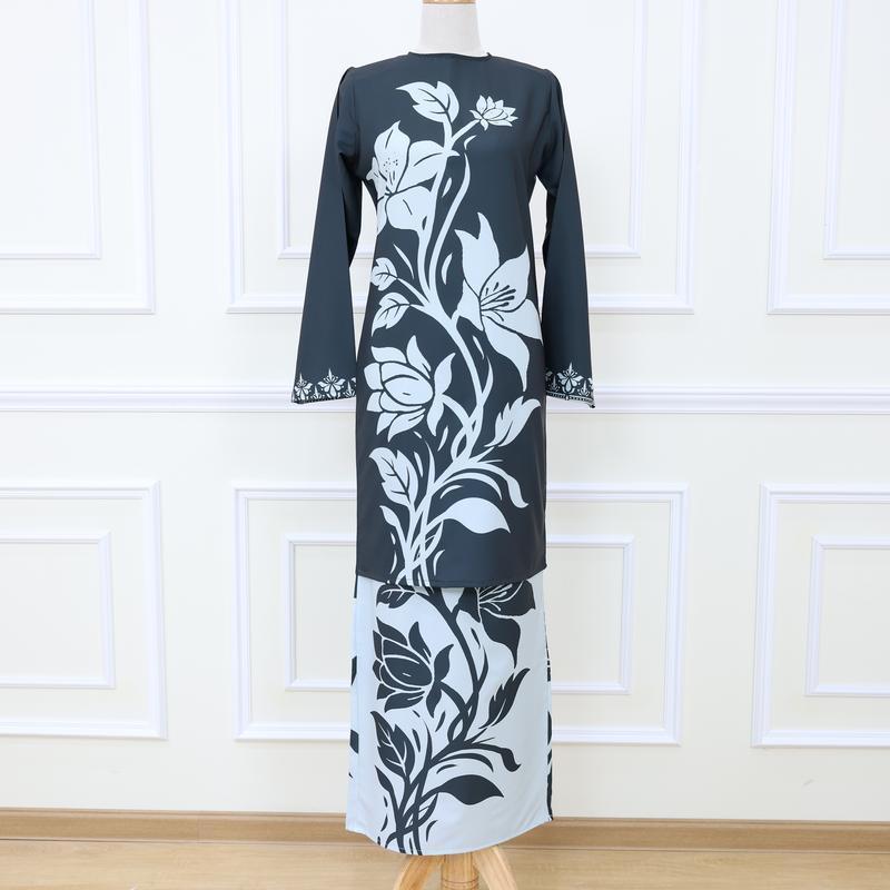 [NEW ARRIVAL] BAJU KURUNG MODERN PRINTED COMOCREPE ironless murah baju ...
