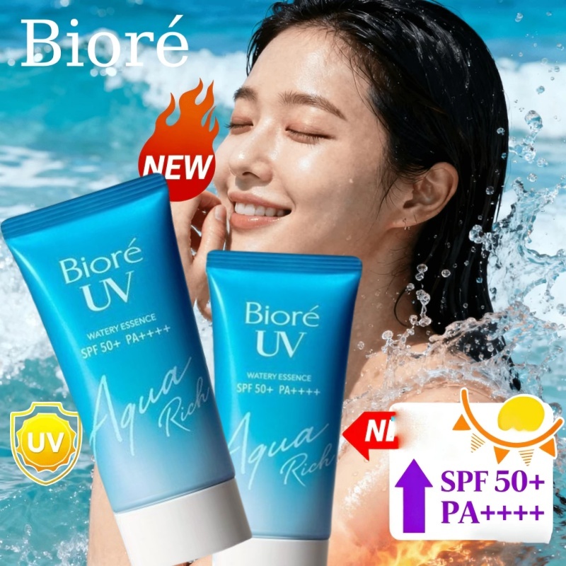 🟥𝟏𝟎𝟎% 𝒐𝒓𝒊𝒈𝒊𝒏𝒂𝒍🟥Biore UV Aqua Rich Watery Essence SPF50+PA++++ Sunscreen ...