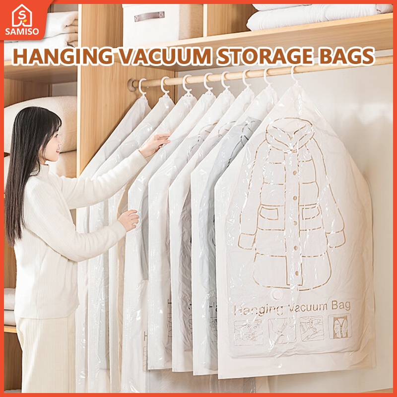 🇲🇾 MY Stock Hanging Vacuum Storage Bags for Clothes, Dress, Winter ...