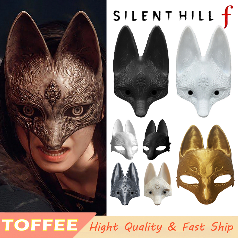 Hinako Cosplay 3D Print White Black Fox Mask Silent Hill F Japanese ...