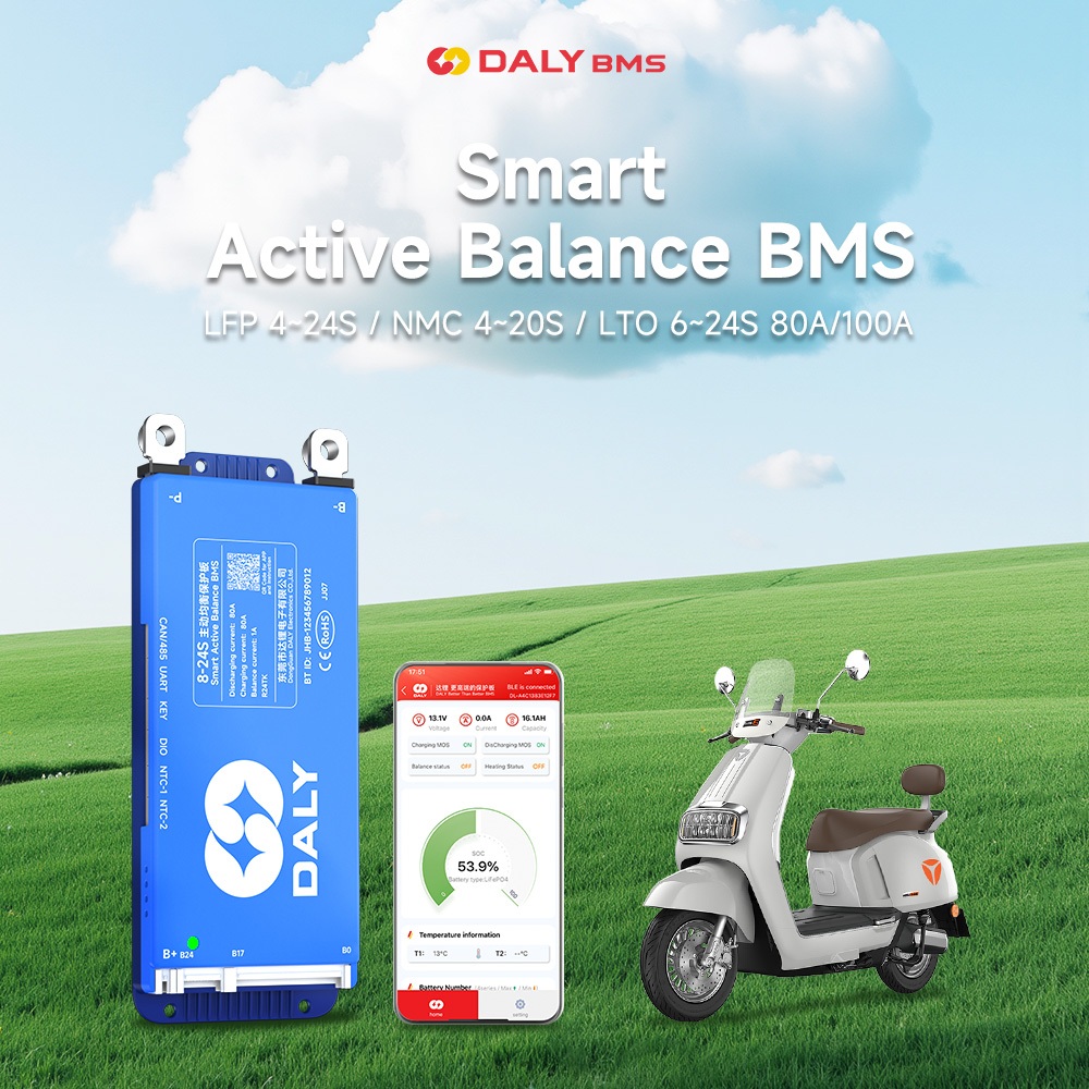 Active BMS 4s-24s 12v Lifepo4 BMS with Top Balancing function Built In ...