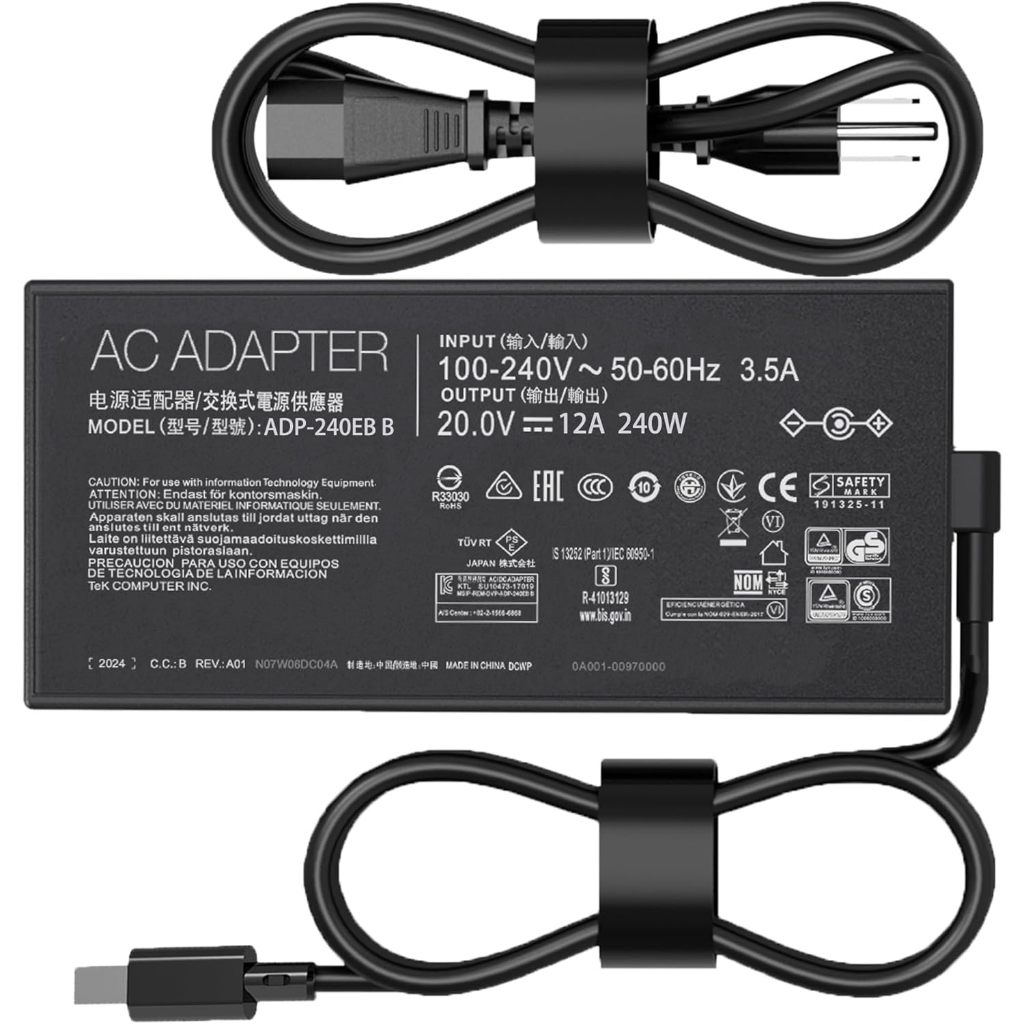 240W Charger Compatible with Asus TUF Gaming A18 A16 A14 ROG Zephyrus ...