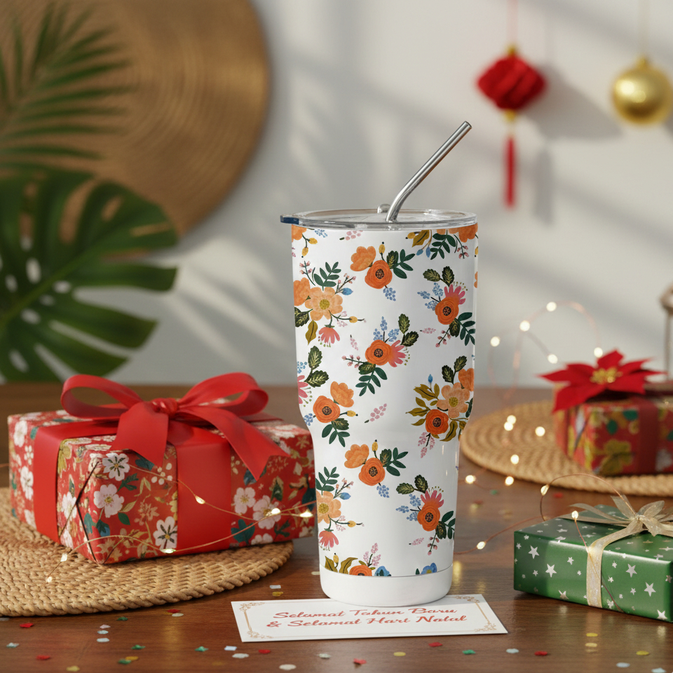304 Stainless Steel Straw Cup Water Bottle Drinkware 900ml Large ...