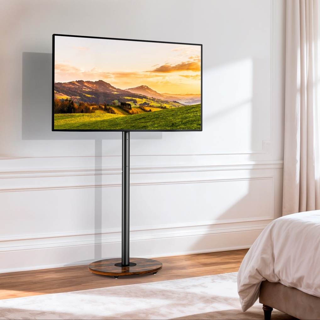 UNHO Heavy Duty Steel Mobile TV Floor Stand for 40”-75” Flat LCD ...
