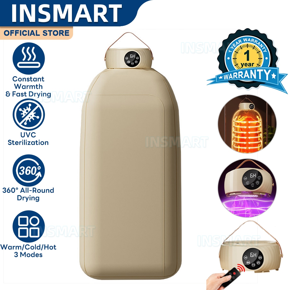 INSMART Multifunctional Portable Electric Clothes Dryer Foldable Auto ...