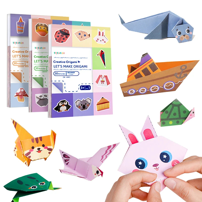 Origami Kit 30 Sheets Origami Paper Craft Guiding Book DIY Art Craft ...