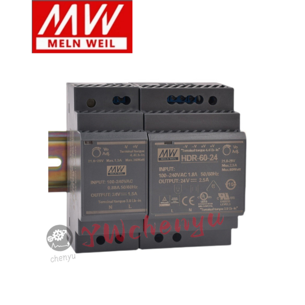 HDR-15 HDR-30 HDR-60 HDR-100-5-12-24-15 HDR-30 Rail Type Switching ...