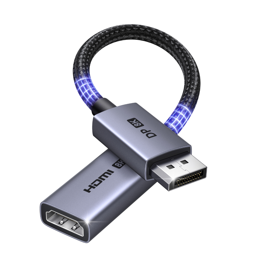 UGREEN 8K@60hz DP to HDMI Adapter, Aluminum Material Shell 20cm Nylon ...