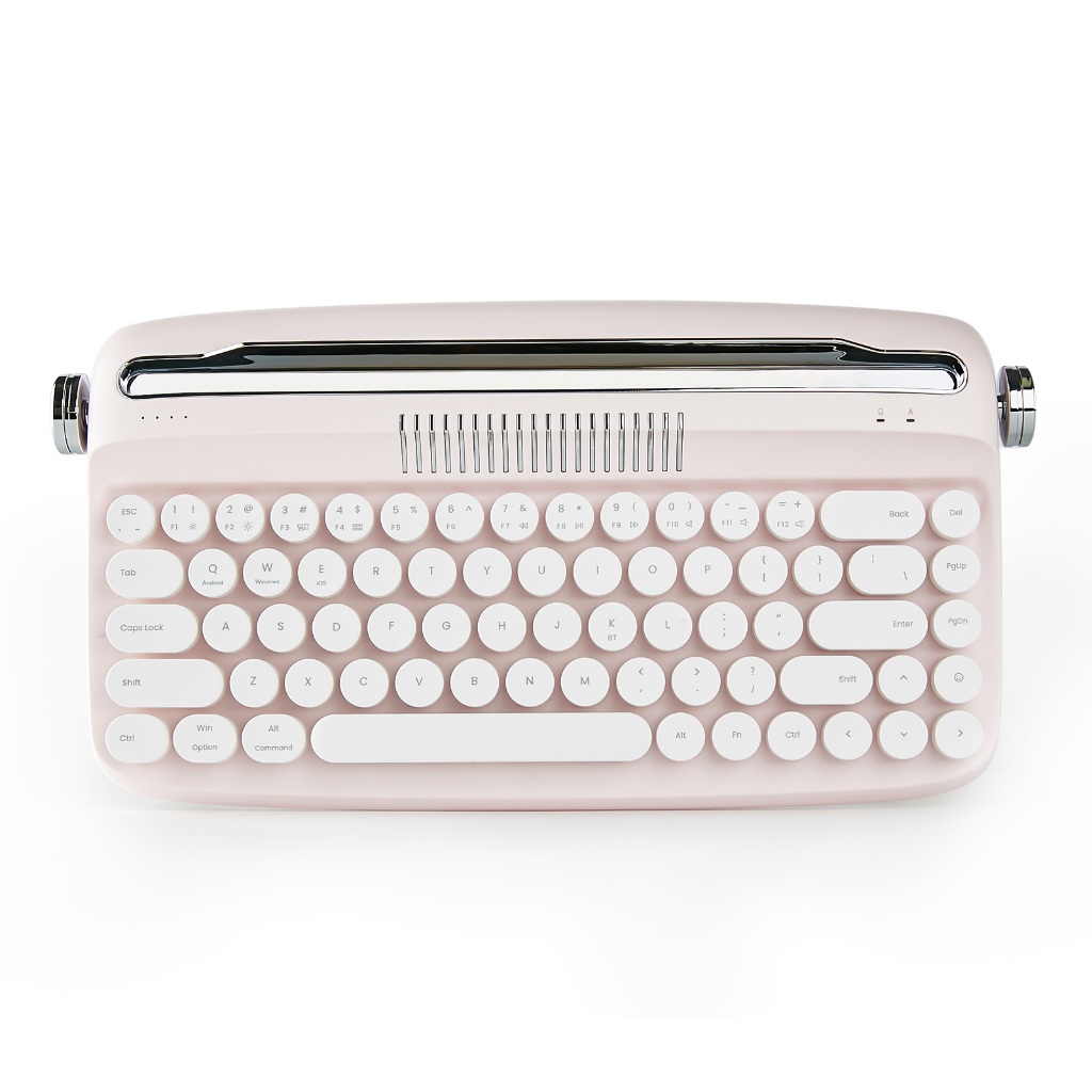 YUNZII ACTTO B307 Wireless Retro Typewriter Membrane Keyboard, 68-Key ...