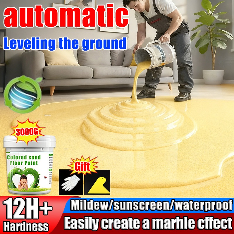 【Automatically leveling the ground】 epoxy floor paint cat epoxy lantai ...