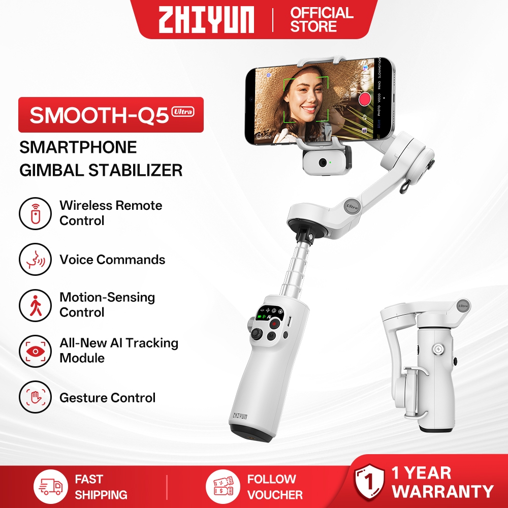 ZHIYUN Smooth Q5 Ultra - Gimbal Stabilizer For Phone, 3 Axis Phone ...