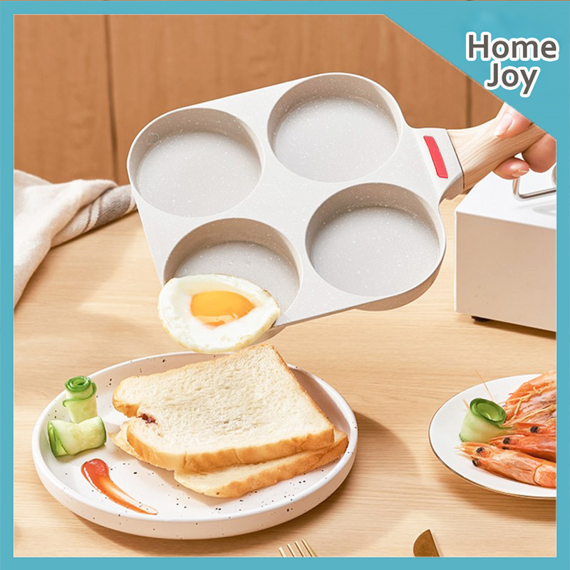 Non-Stick 4-Cup Egg Pancake Pan Breakfast Frying Pan for Gas ...