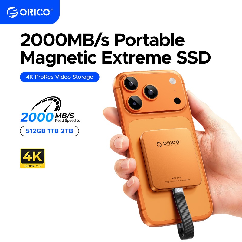 ORICO Mini Magnetic External SSD 512GB 1TB 2TB 2000MB/s Portable SSD ...