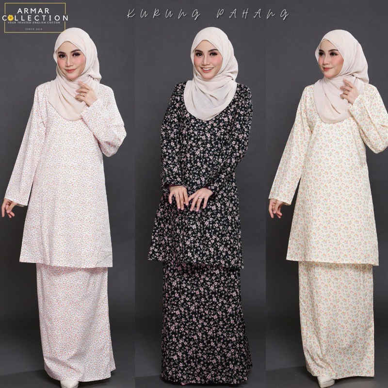 【READY STOCK】 Baju Kurung Modern Flower Set Kecil Raya Muslimah Floral ...