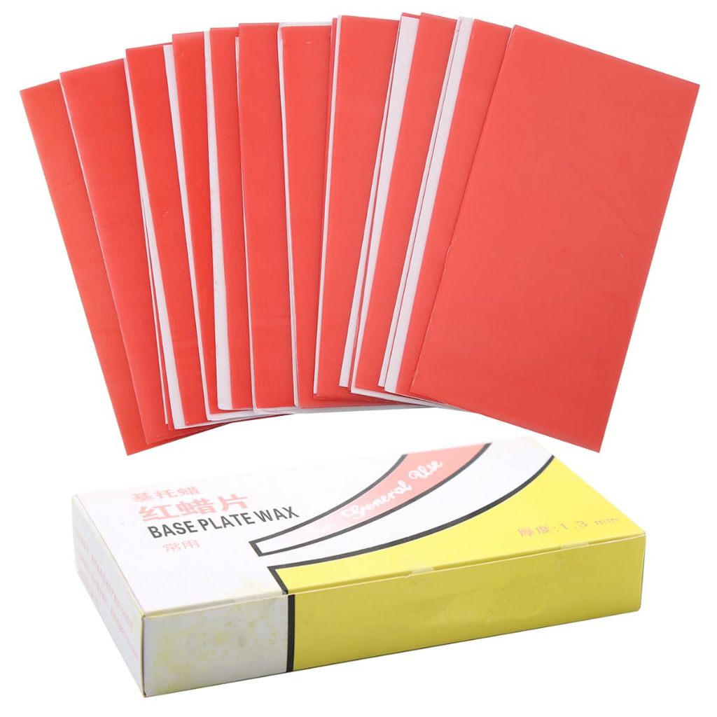 1Box Dental Base Plate Wax Denture Material Red Utility Wax Base Plate ...