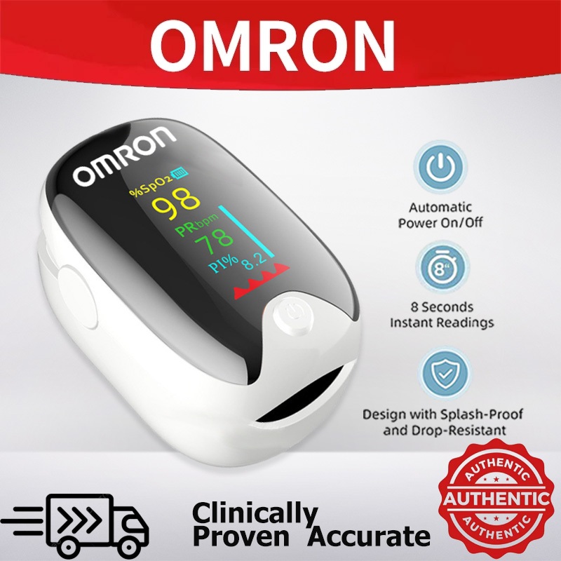OMRON Pulse Oximeter FDA Fingertip Pulse Rate SpO2 Blood Oxygen ...