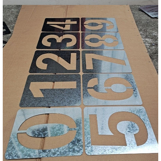 Car Number Spray Painting Word Galvanized Iron Letter Hollow Tin Spray ...