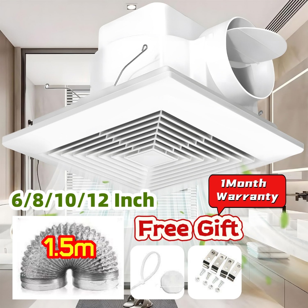 6/8/10/12 inch Exhaust Fan Ceiling Type Exzos Fan Siling Murah Bathroom ...