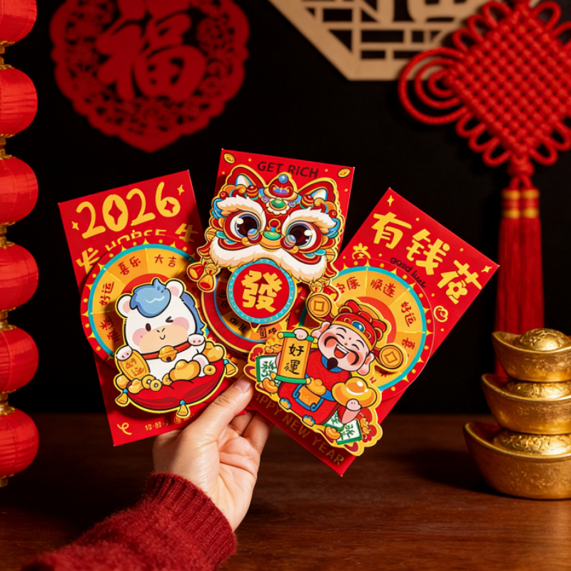 Cute Money Packet Creative Carousel Red Envelopes New Year Kids Lucky ...
