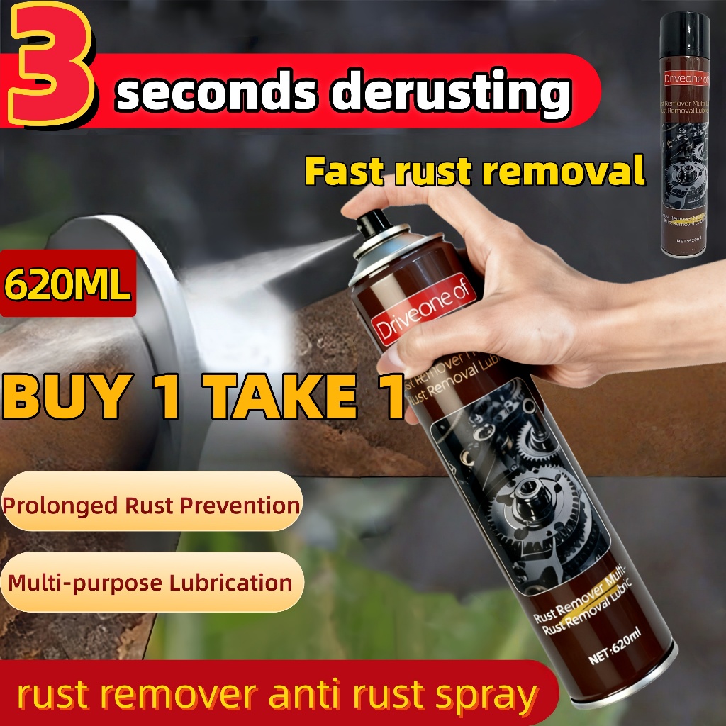 【BUY 1 TAKE 1】620ml Rust remover spray Anti rust paint for metal Spray ...