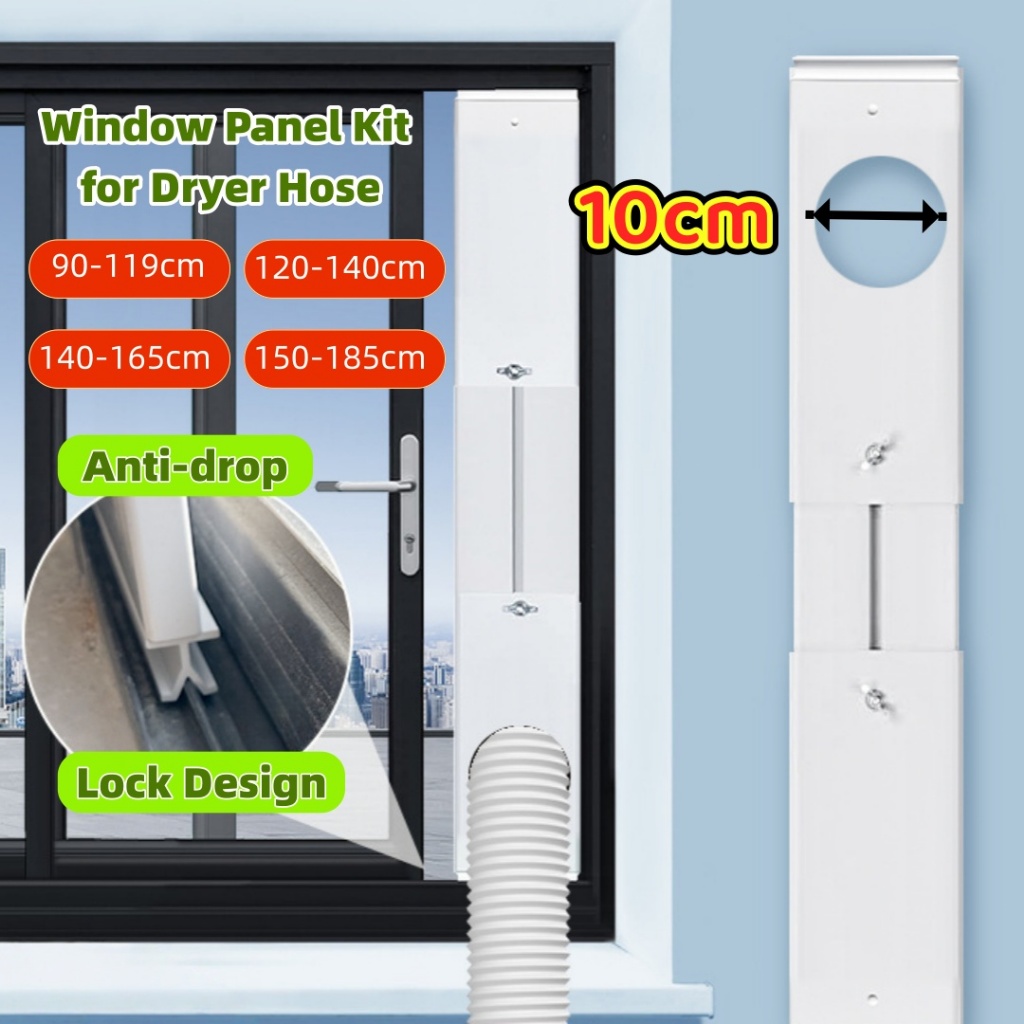 Dryer Sliding Window Vent Kit with 10cm Diameter Hole Portable Air ...