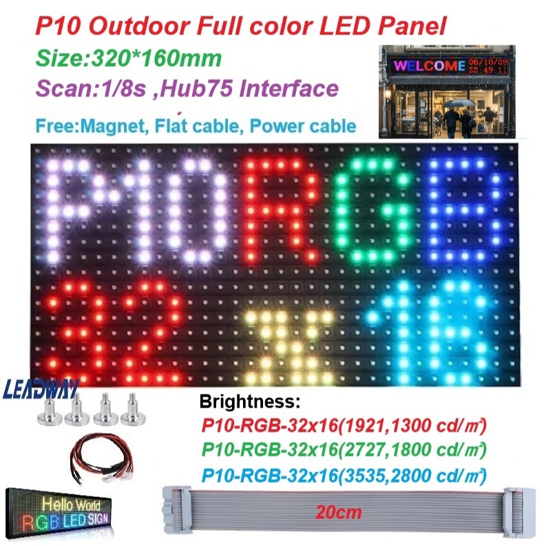 P10 Outdoor RGB LED Display Board Full Color LED Sign Board ...