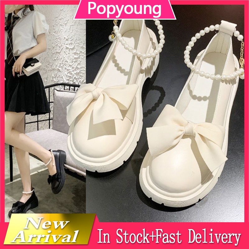 1-3 days delivery Shopee Warehouse Ready Stock Ladies White Leather ...
