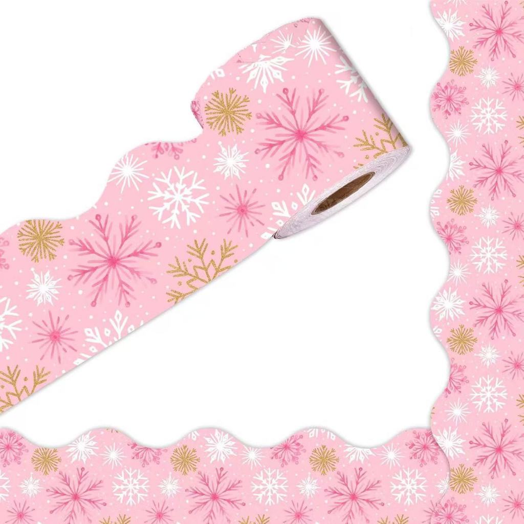 18m/roll Kindergarten Classroom Pink Pattern Whiteboard Trim Border ...