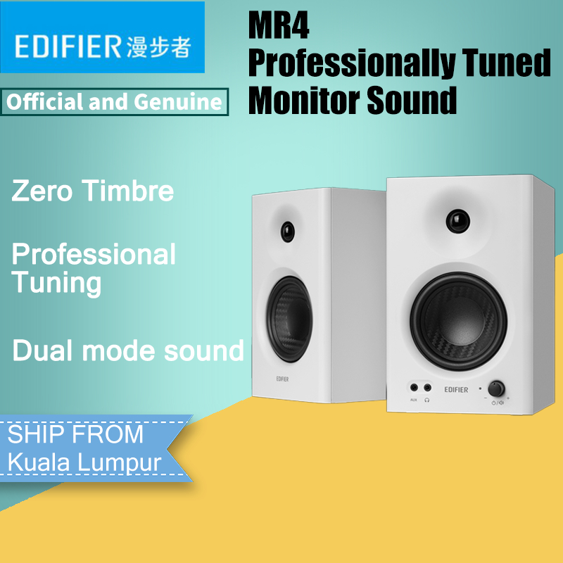 Edifier MR4 Studio Monitor Speaker - Balanced TRS Input | Headphone ...
