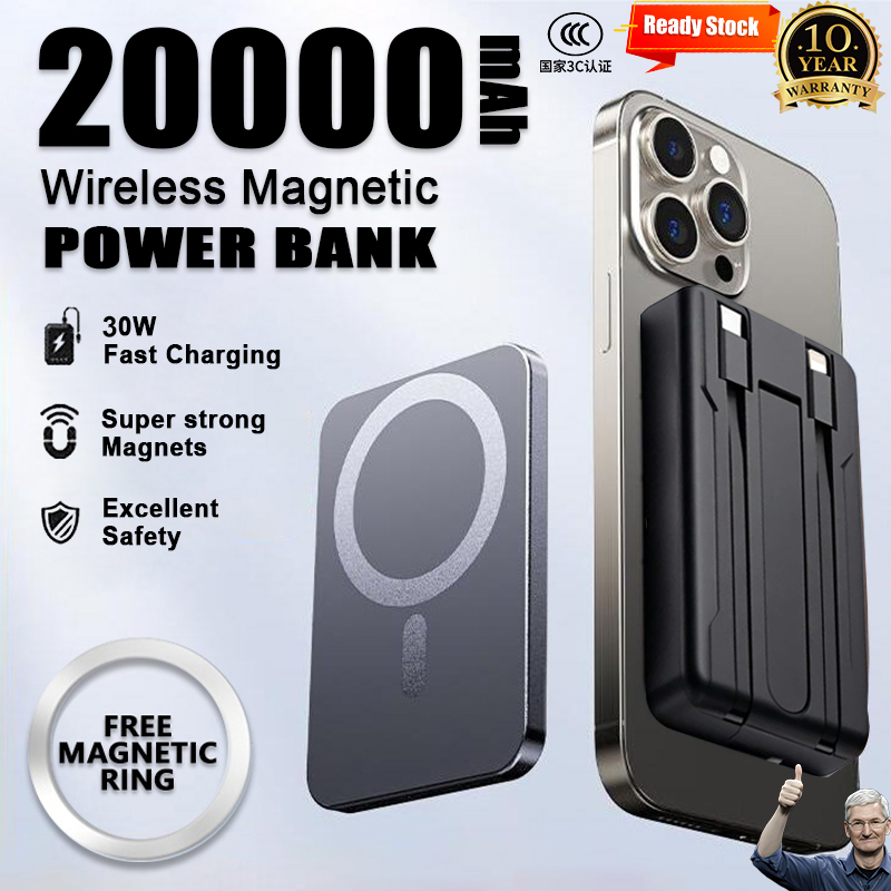 In stock&3C】WP Magnetic suction ccc certified power bank with stand and ...