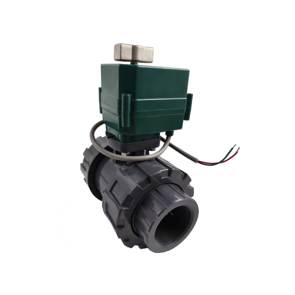 motorized pvc valve 12V, DN40 BSP(1.5”), PVC valve, 2 way, electrical ...