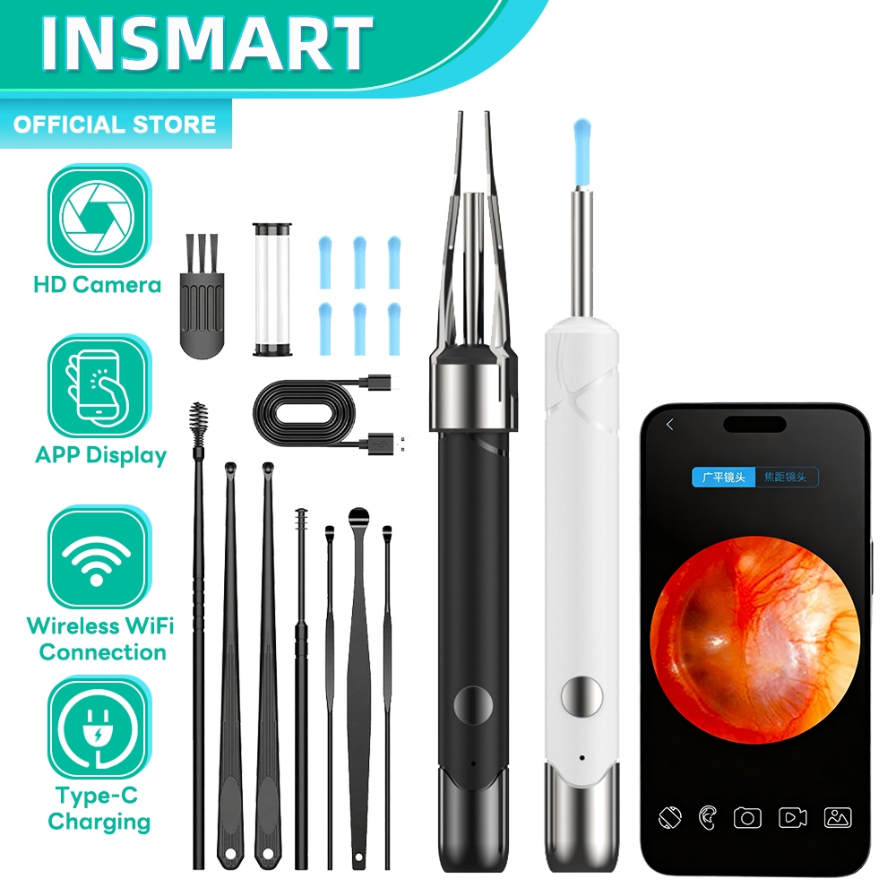 2300P HD Visual Ear Cleaner with Camera Earwax Removal Tool with ...