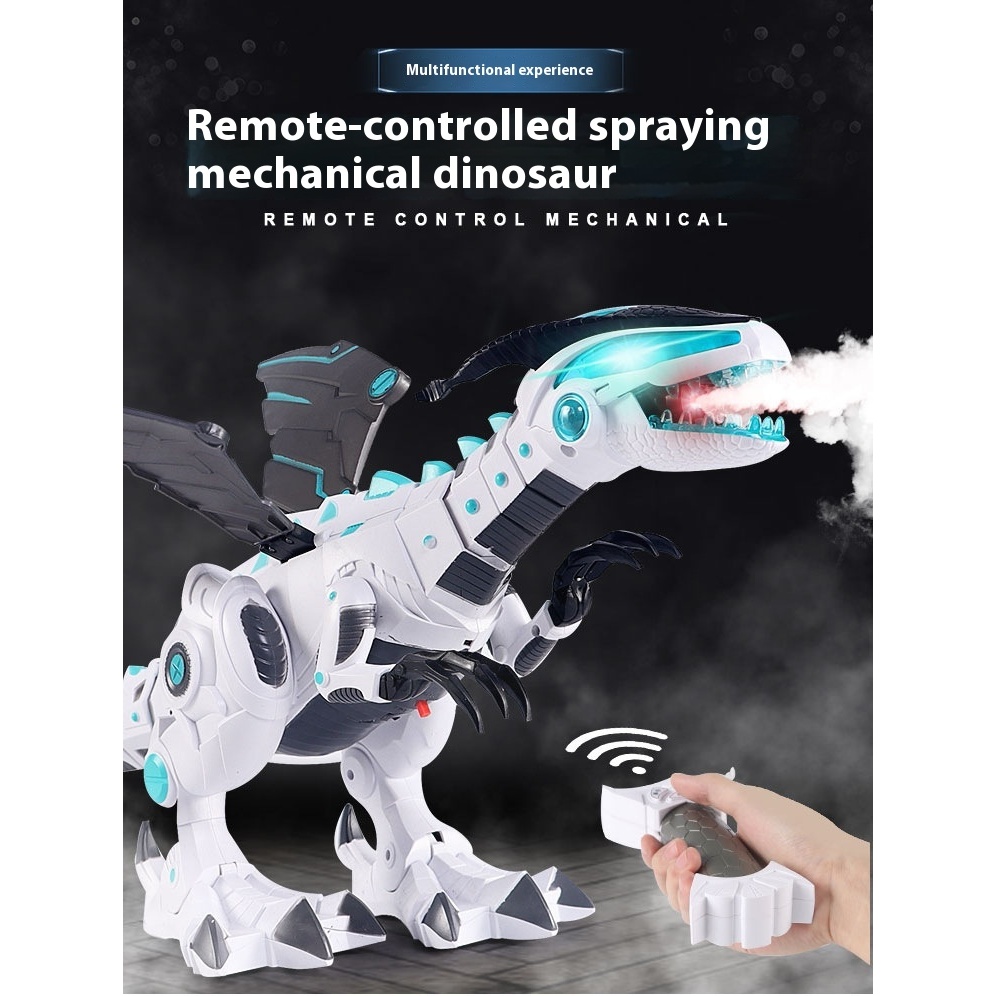 Motorized Fire & Mist Dinosaur Toy – Light-Up Roaring Robotic Dino with ...