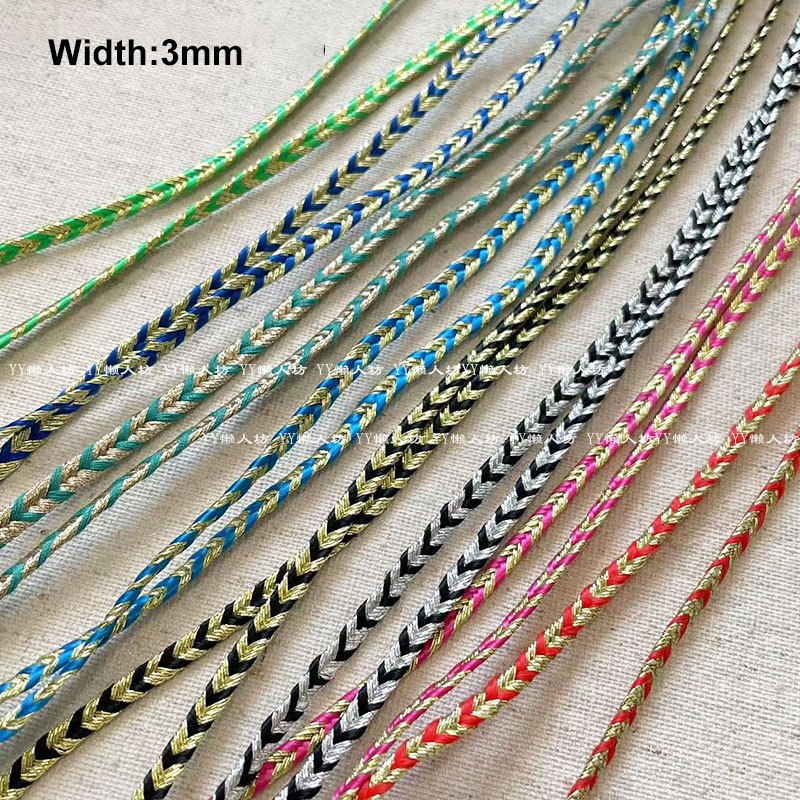 10m Two-Color Herringbone Color Strap Thin Rope Clothing Shoes Hat ...