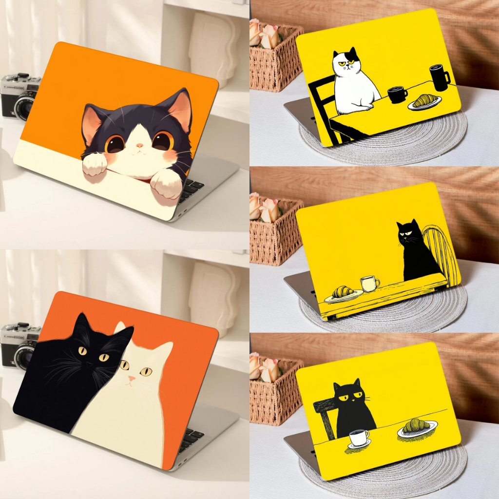 kitty Cat Pattern Print Hard Case Compatible For MacBook Case 2025 M5 ...