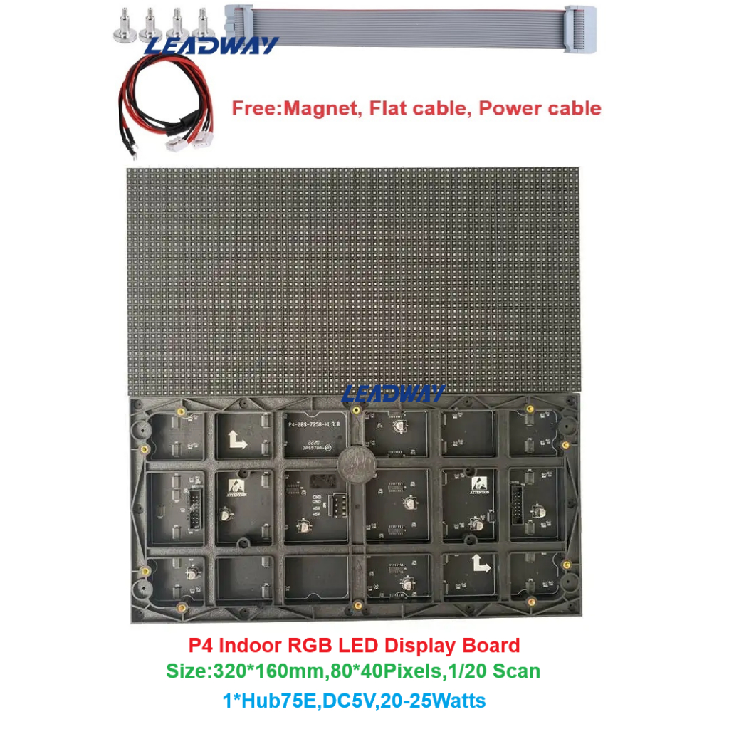 P4 Indoor 320*160mm Full Color LED Display Led Wall Screen Panel LED ...