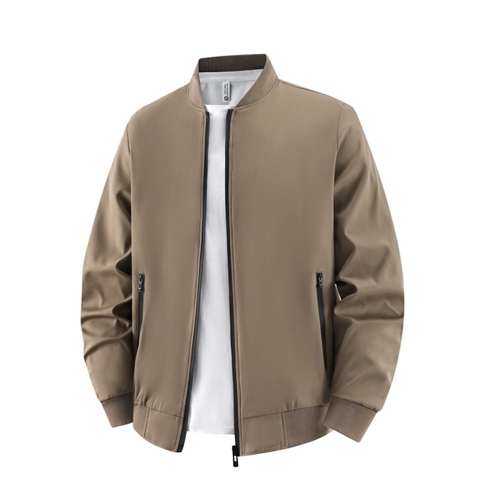 Spring and Autumn Baseball Collar Jacket Men's Business Thin Collar ...