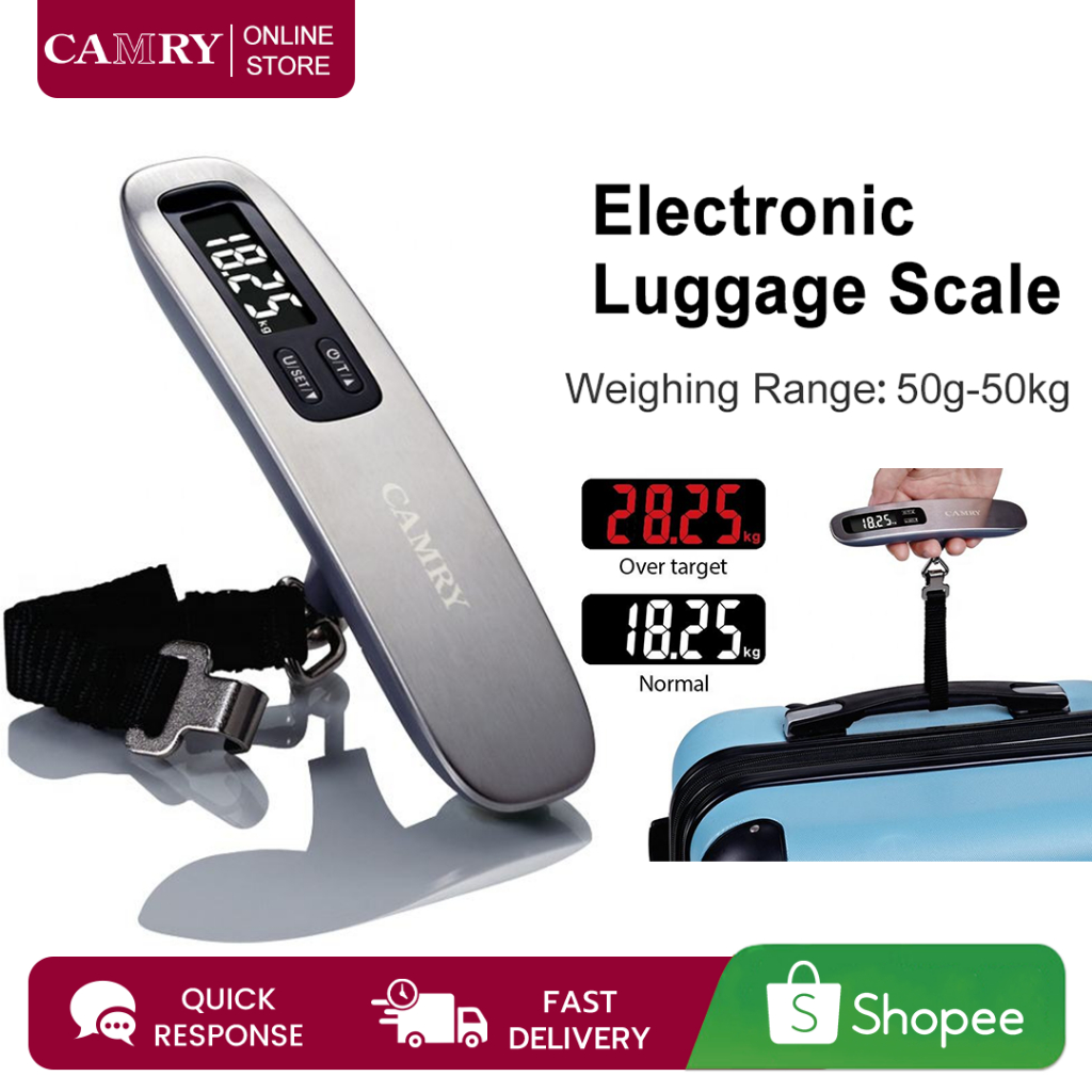 CAMRY 50g-50kg Portable Electronic Luggage Scale LCD Digital Travel ...
