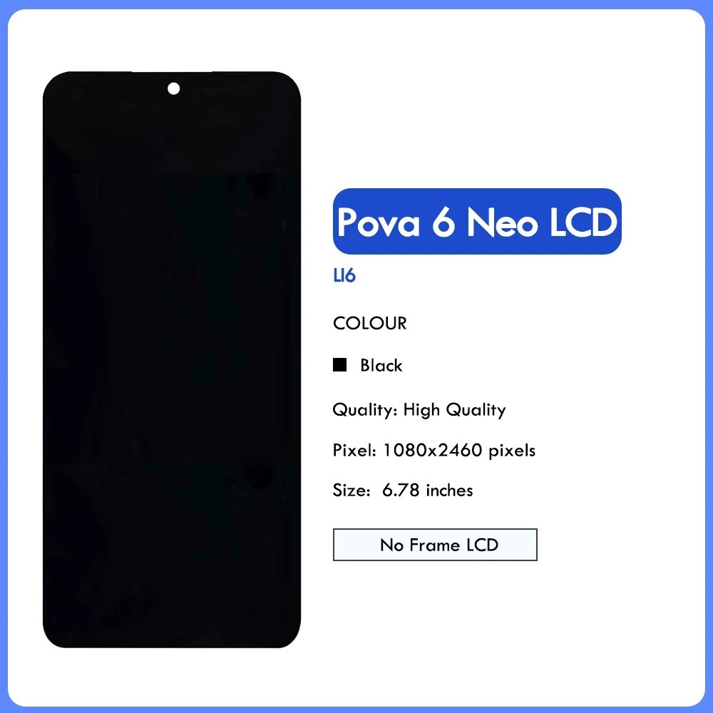 Original LCD For Tecno Pova 6 Neo 5G LCD Display Touch Screen Digitizer ...