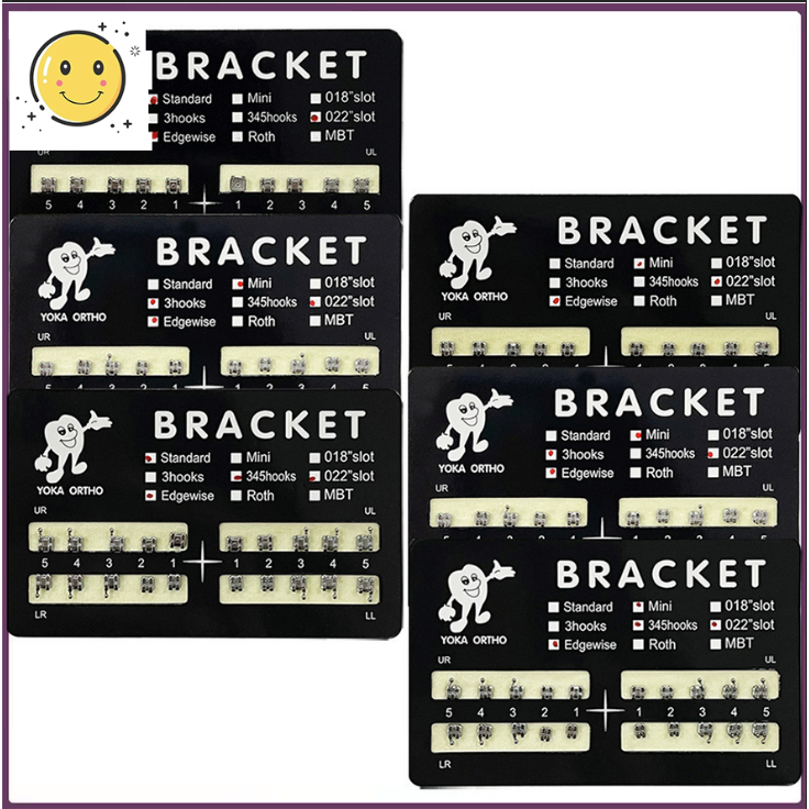 10Packs/200pcs Dental Orthodontic Bracket Brace Metal Monoblock ...