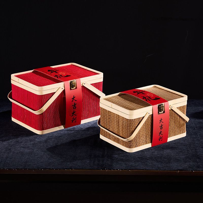 New Chinese Style Bamboo Woven Empty Box - Premium Spring Festival Gift ...