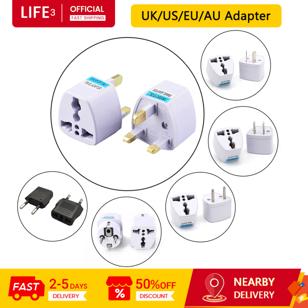 Travel Adapter UK/EU/US/AU/CN Universal Socket Adapter | Shopee Malaysia