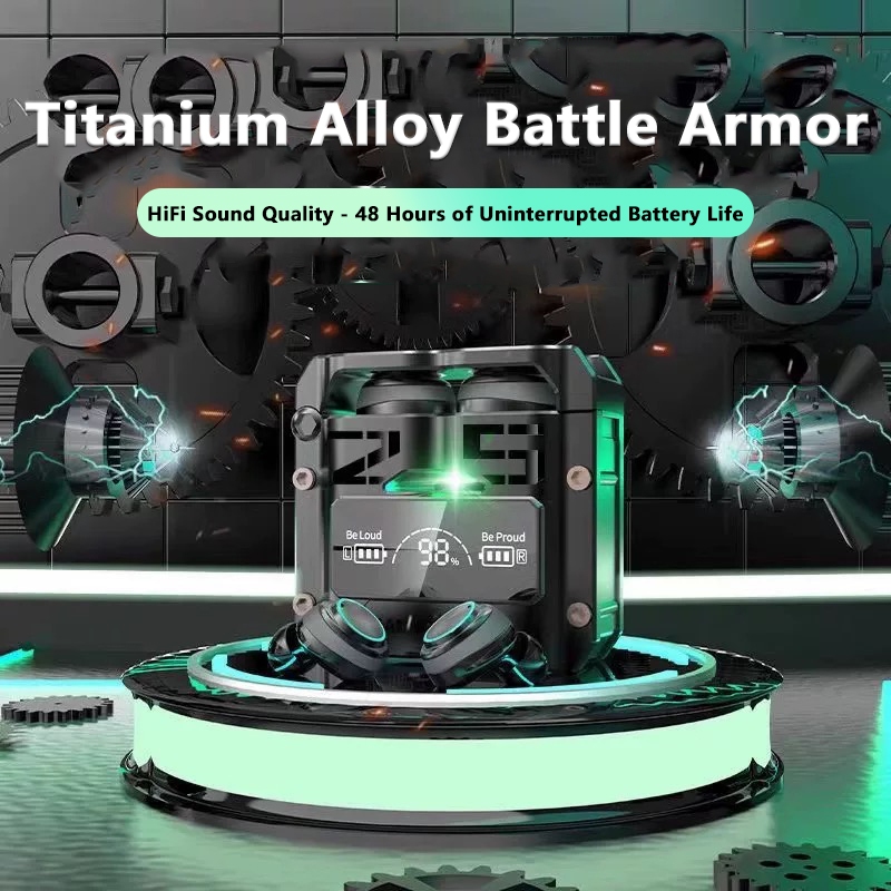 【M25】Wireless Touch-Control Metal Mecha-Style Gaming Headset with ...