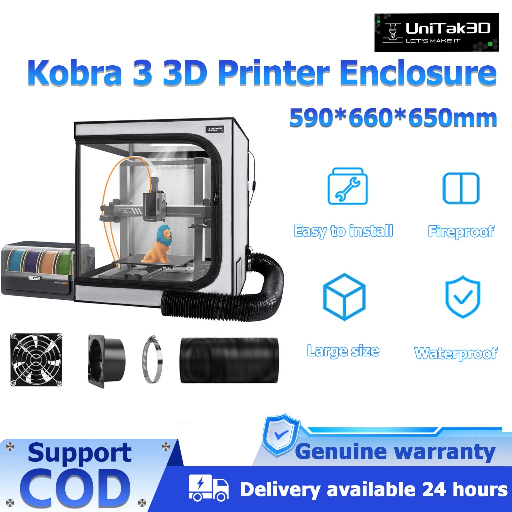 3D Printer Enclosure with Ventilation Kit for Anycubic Kobra 3/3 V2 ...