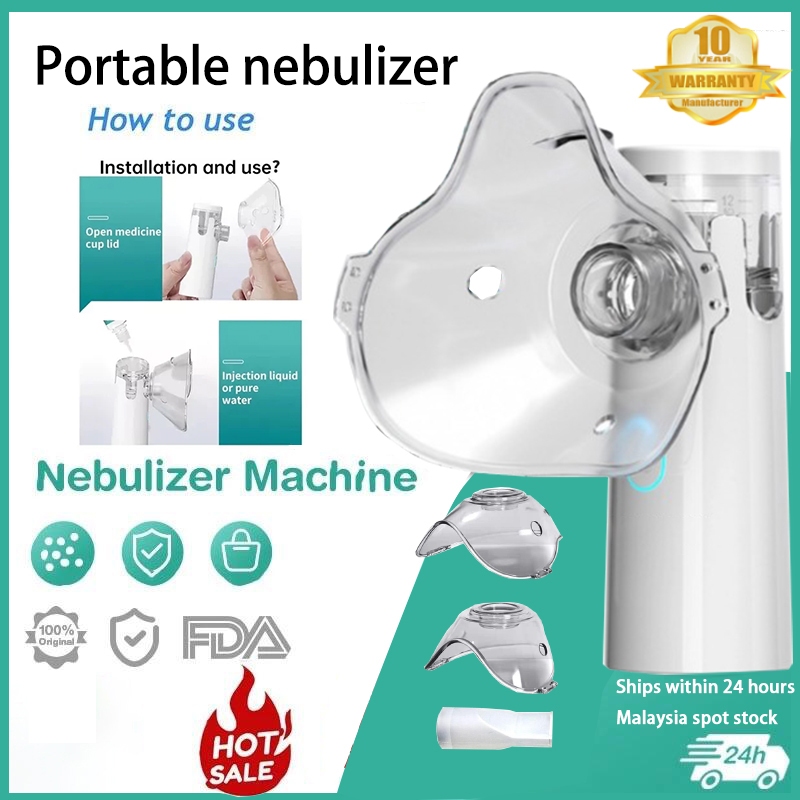 [10-Year Warranty] 100% Original Handheld Portable Ultrasonic Nebulizer ...