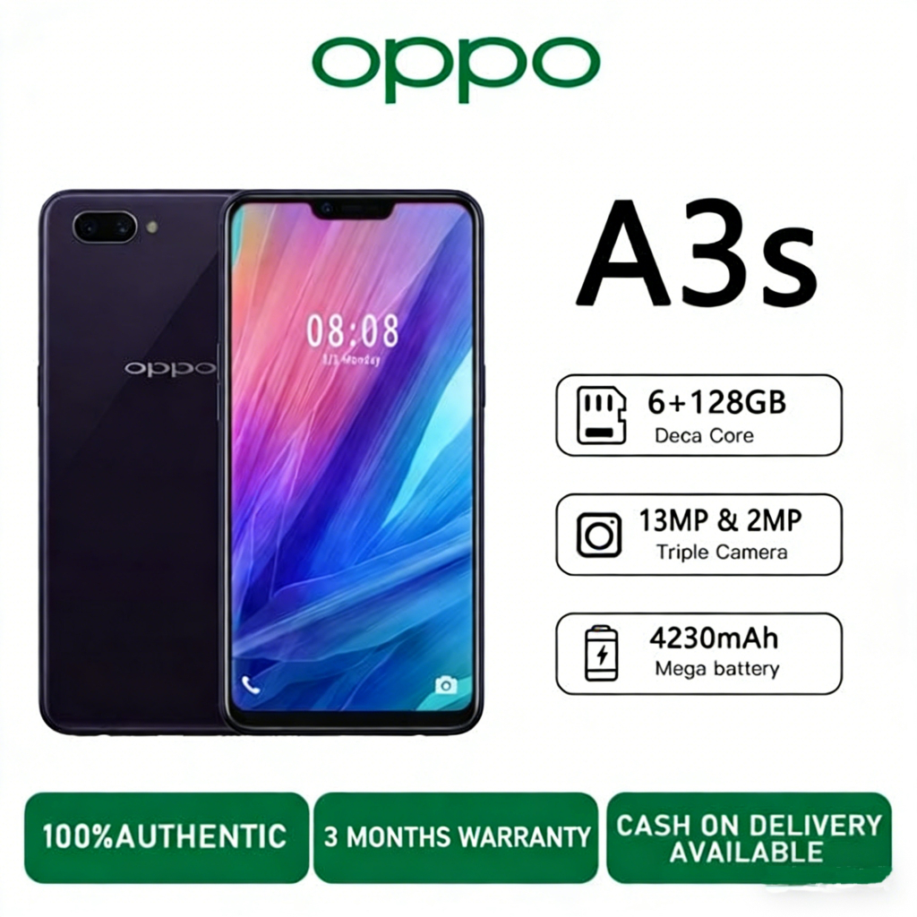 OPPO A3s 6GB RAM+128GB ROM Smartphone 4G network 6.2-Inch game phone ...